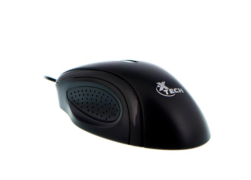 Mouse Óptico Estándar 3D De 3 Botones Con Cable USB, Color Negro, XTM-175 Xtech Entrega a toda ...
